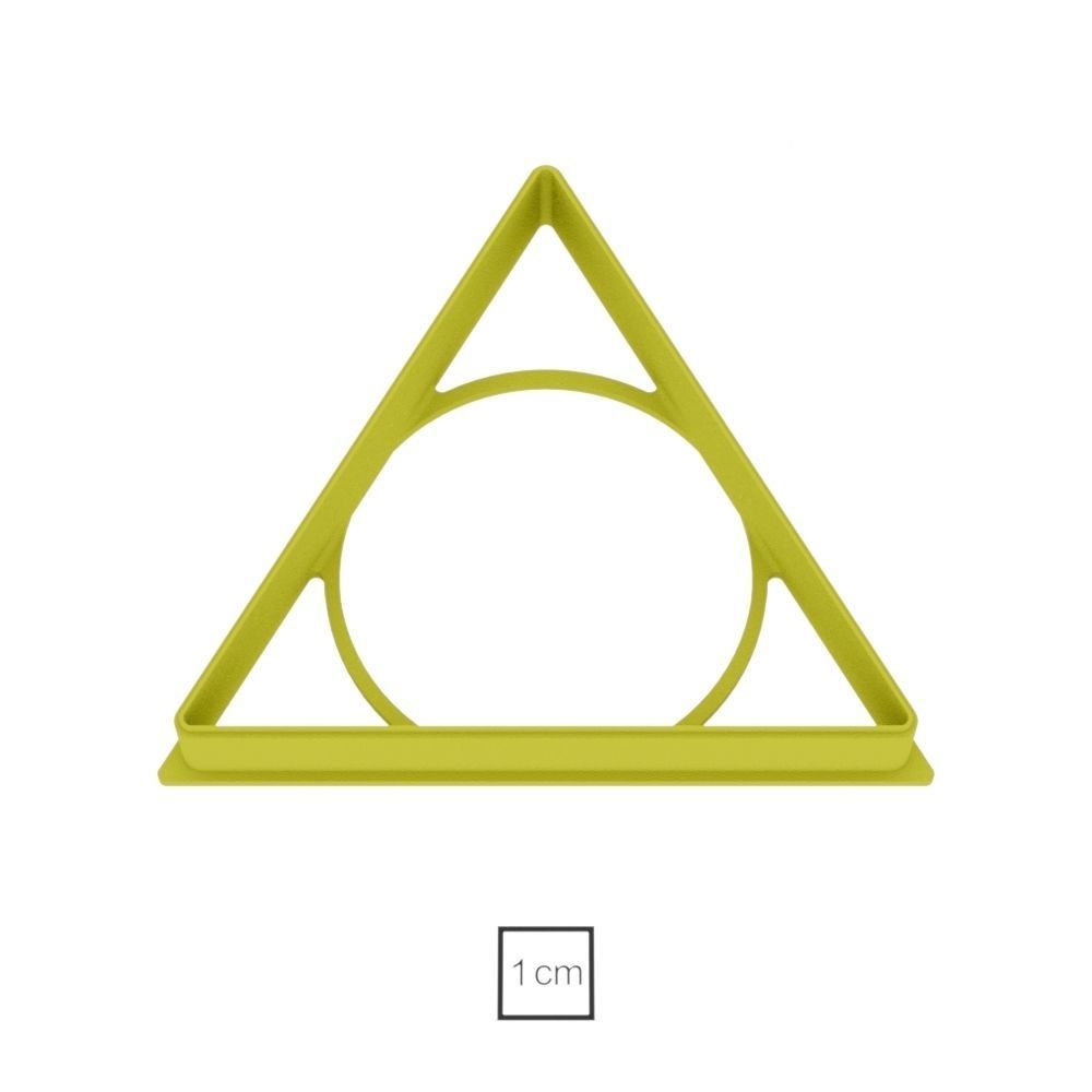 Equilateral Triangle 3 pieces cookie cutter for professional free 3D ...