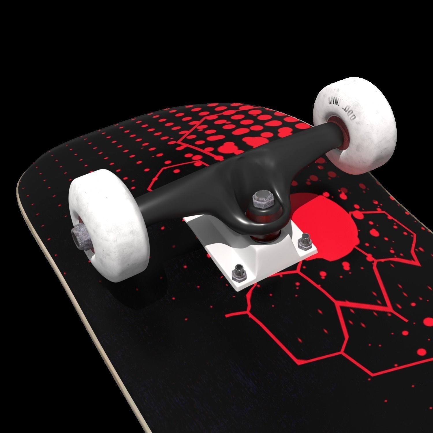 3D model Realistic Rigged Skateboard - Rig for Cinema 4D VR / AR / low ...