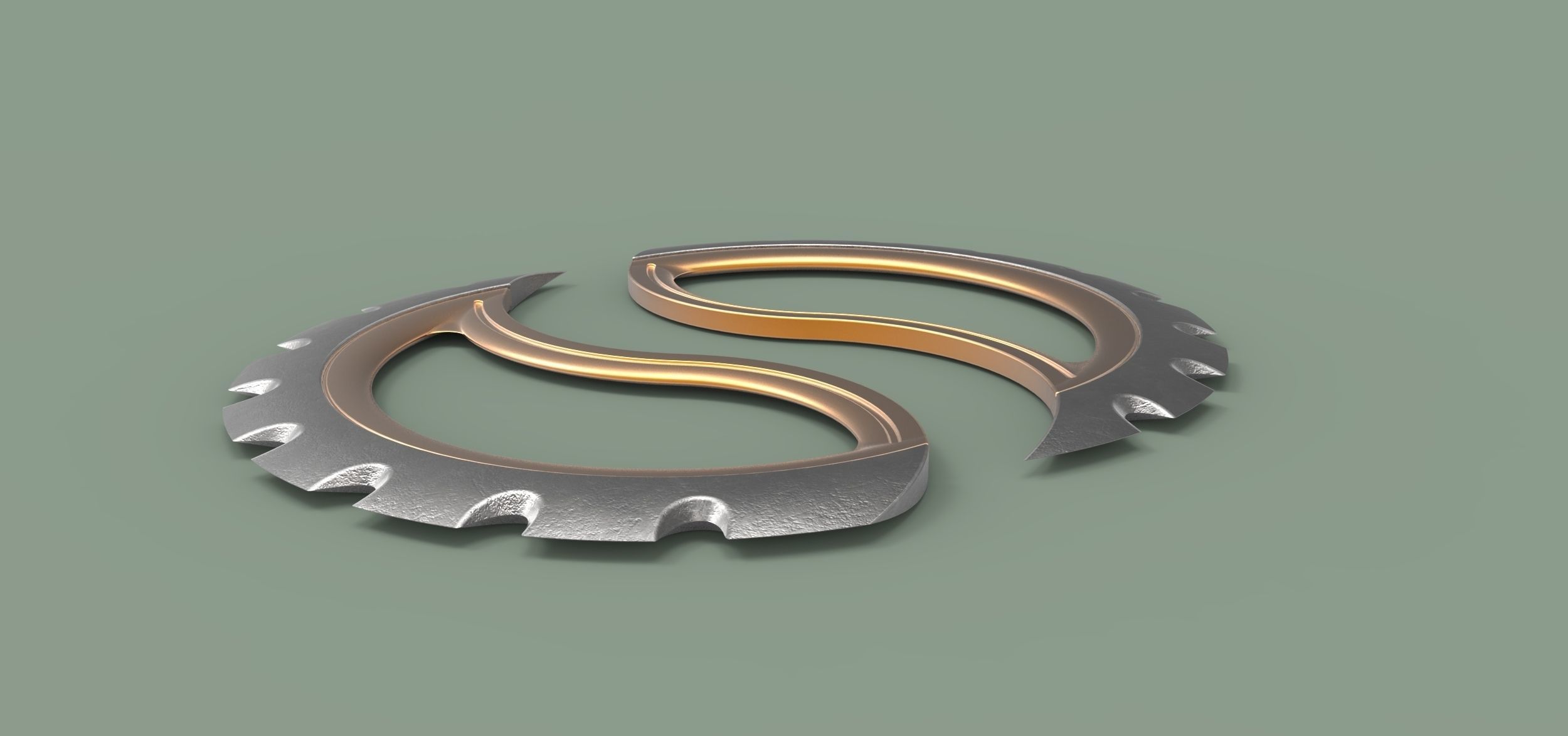 Chakram 2 gear logo 3D model | CGTrader