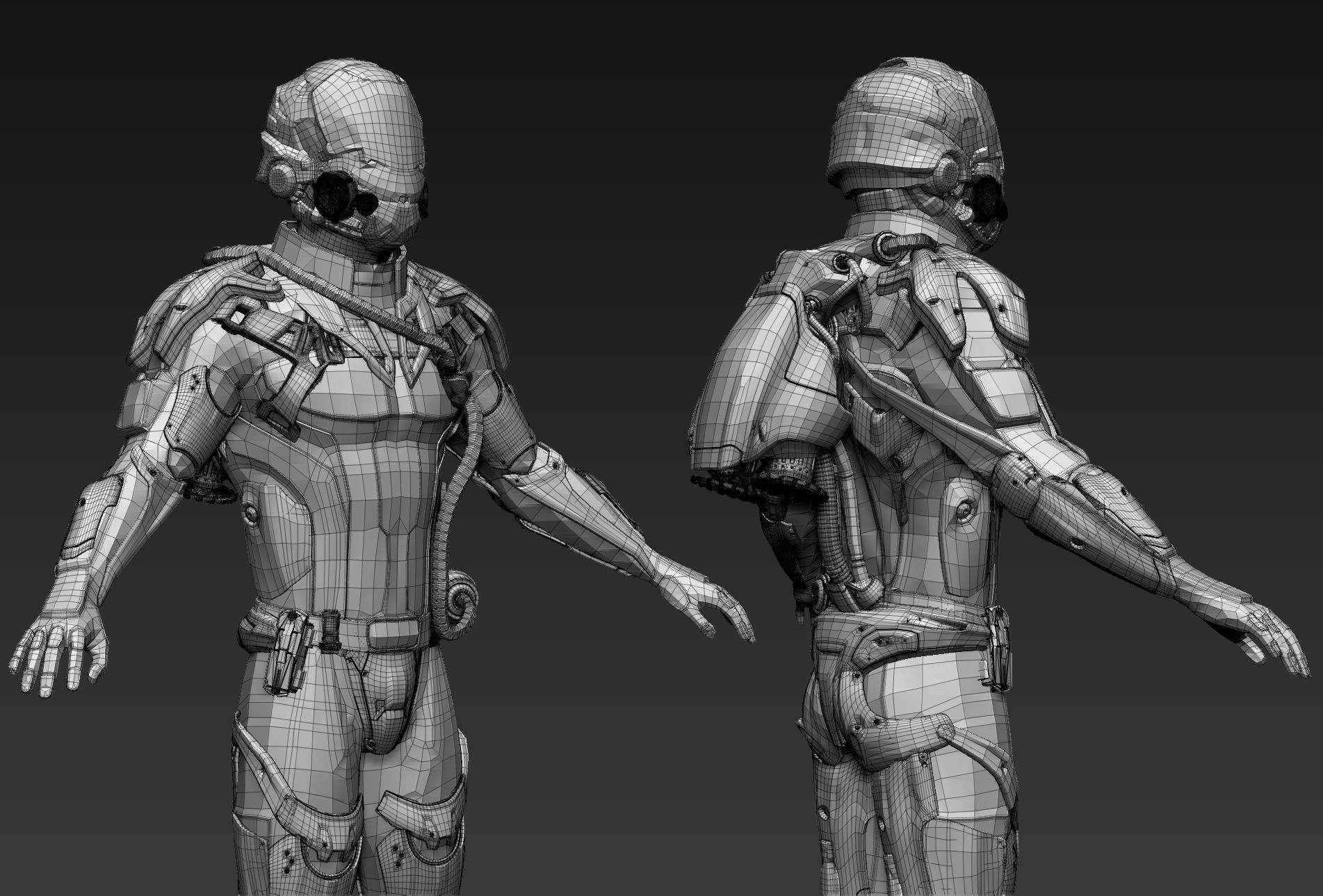 Futuristic Character 3D model | CGTrader
