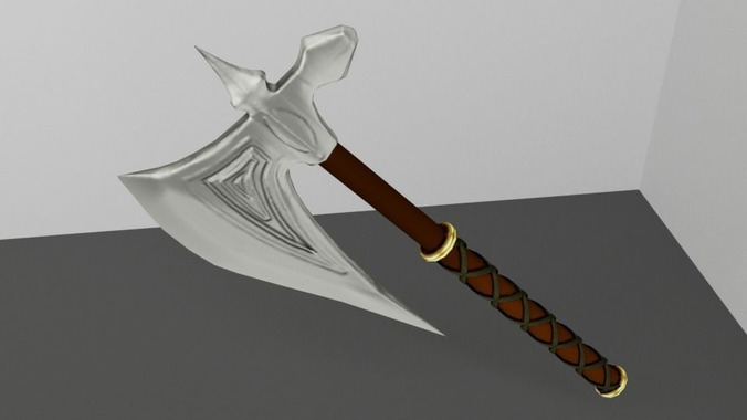 3D model One-Handed Battle Axe VR / AR / low-poly | CGTrader