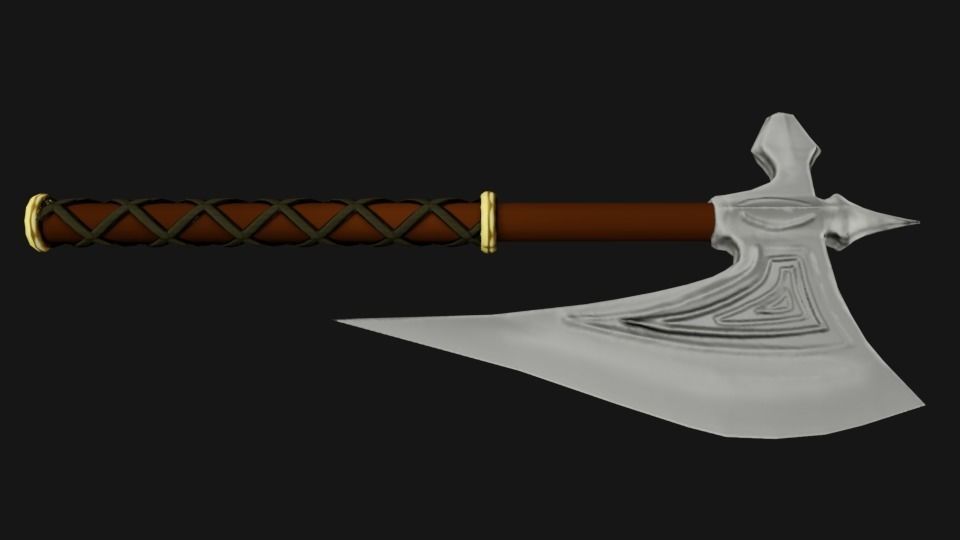 3D model One-Handed Battle Axe VR / AR / low-poly | CGTrader