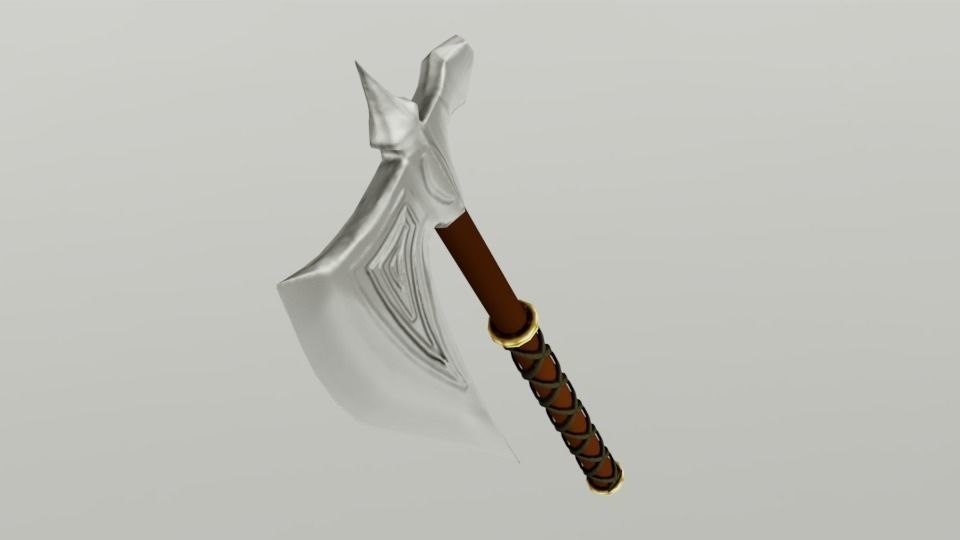 3D model One-Handed Battle Axe VR / AR / low-poly | CGTrader