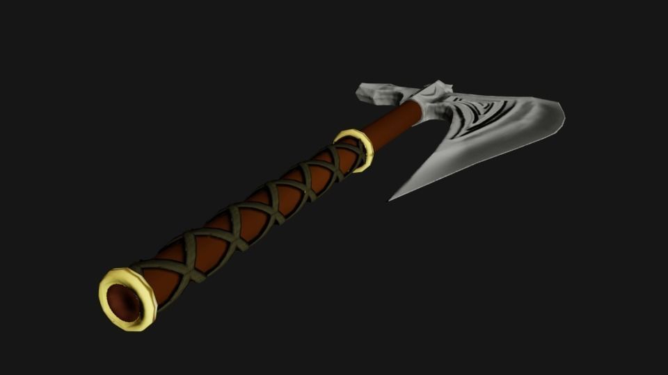 3D model One-Handed Battle Axe VR / AR / low-poly | CGTrader