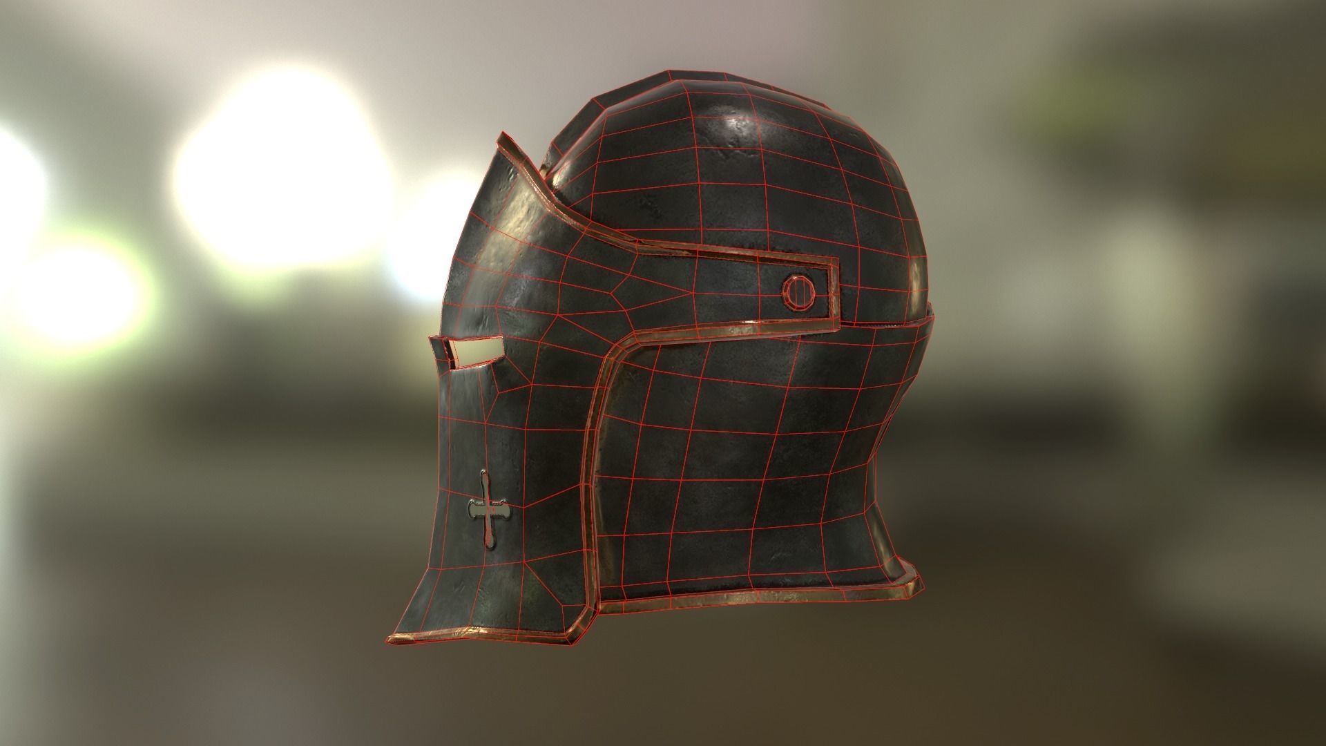 3D model Helm No9 Barbute with 3 variants VR / AR / low-poly | CGTrader