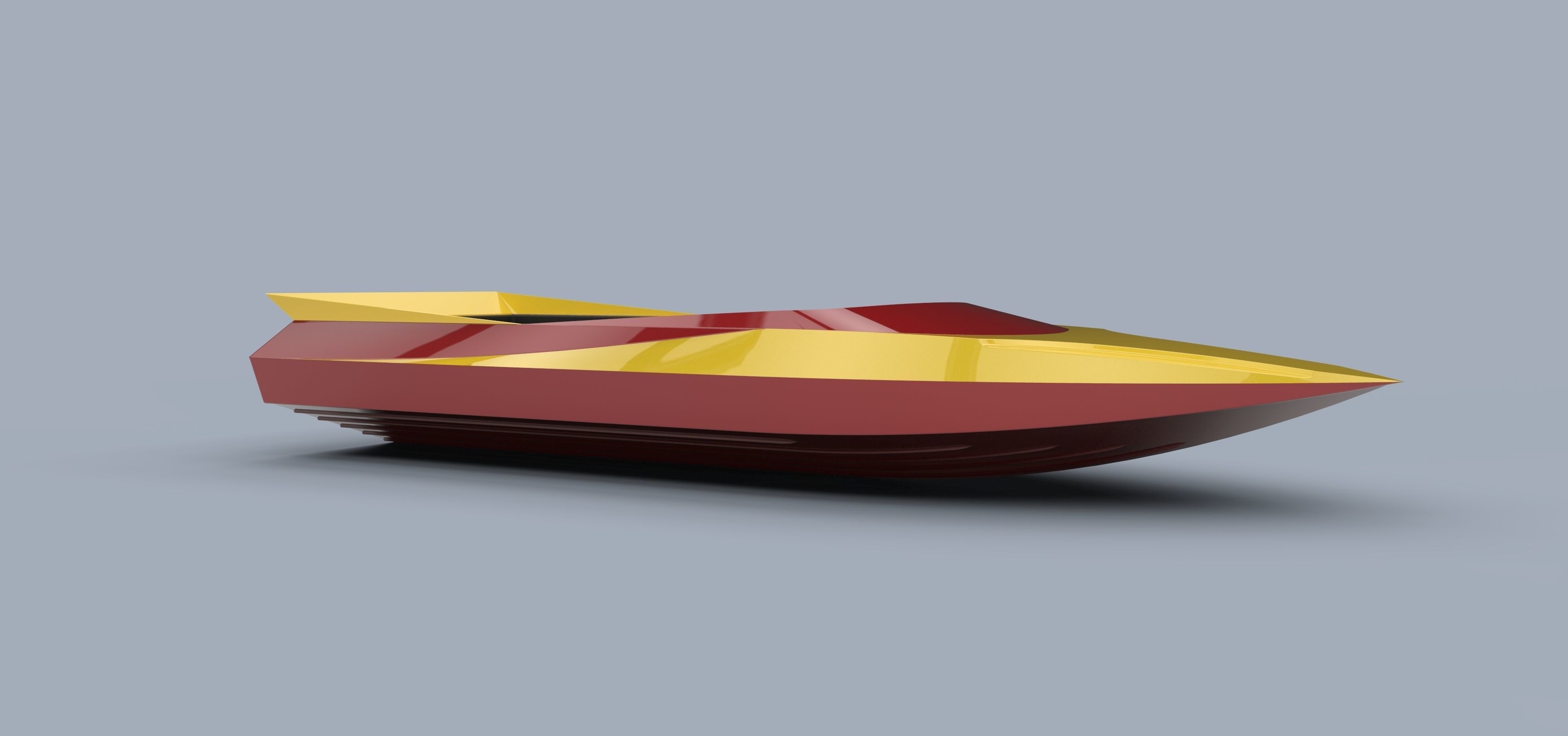 Hull of jet sprint boat 3D model | CGTrader