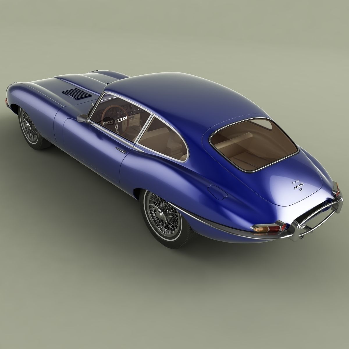 Jaguar E-Type Coupe 2plus2 3D model | CGTrader