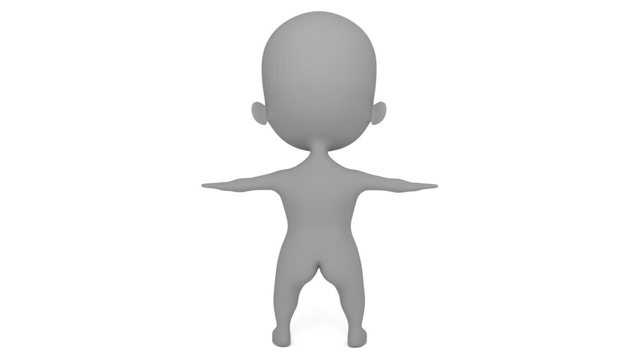 3D model Chibi Female Base Mesh VR / AR / low-poly | CGTrader