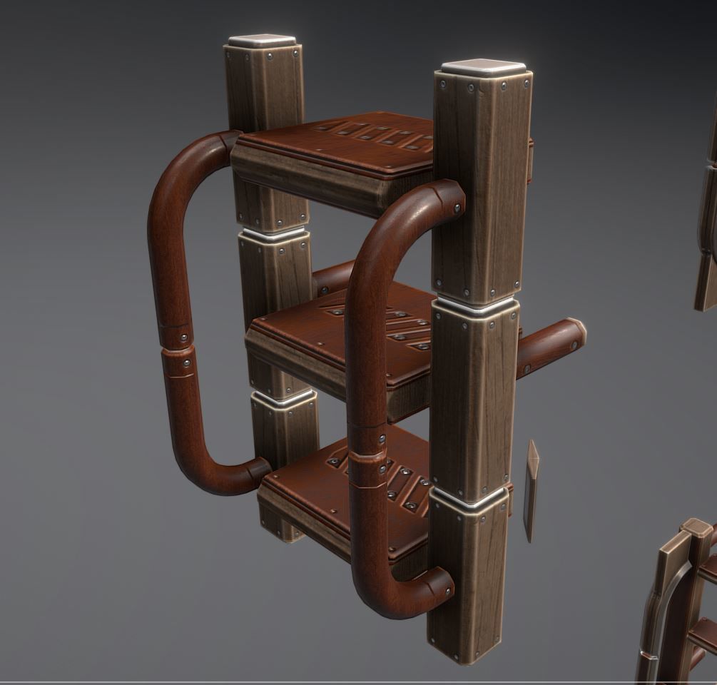 3D model Modular Wood Ladders VR / AR / low-poly | CGTrader