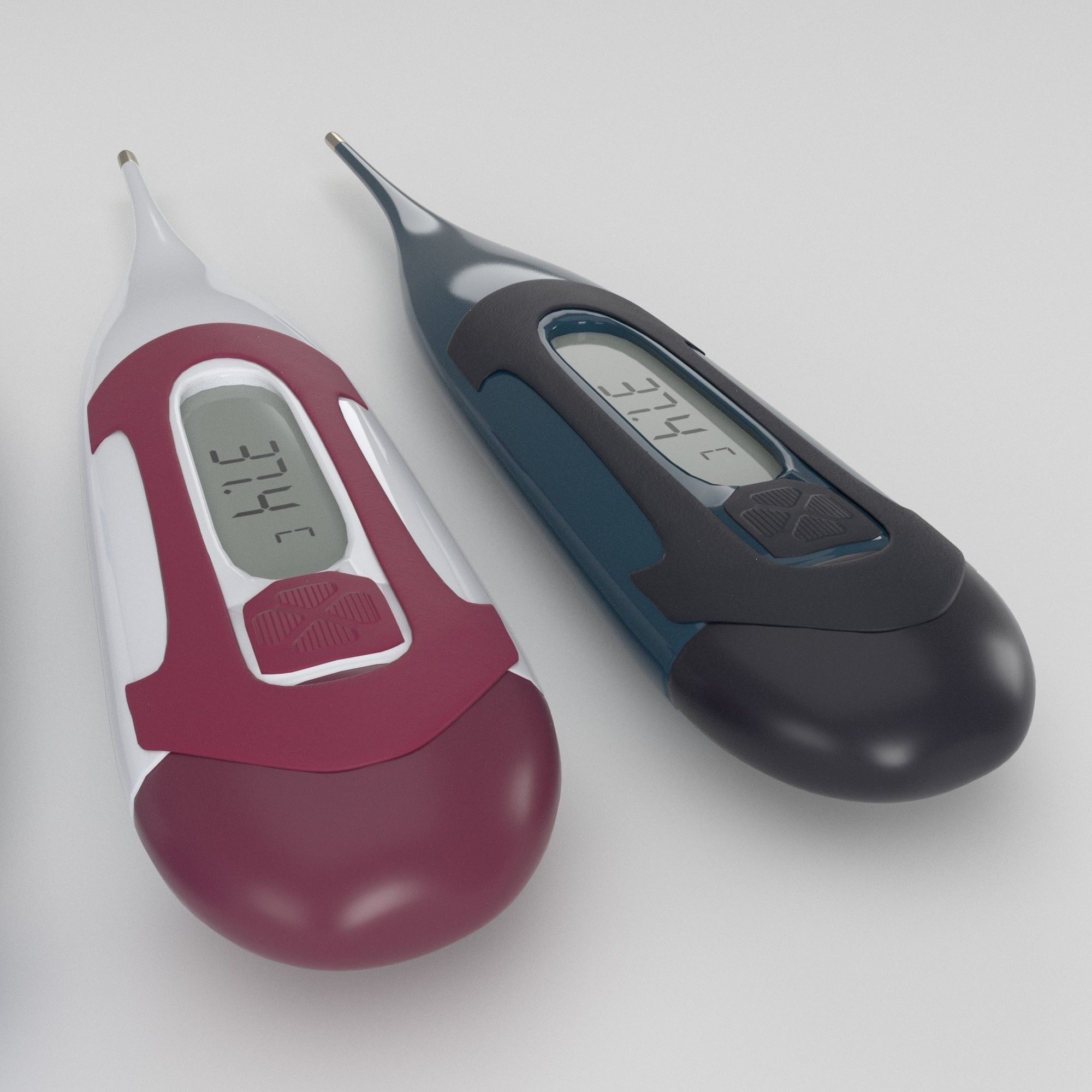 3D model Thermometer four digital thermometers VR / AR / low-poly ...
