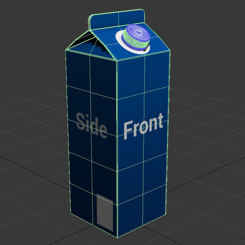 2L Juice Brick - Ready for mapping - Studio Setup 3D model | CGTrader