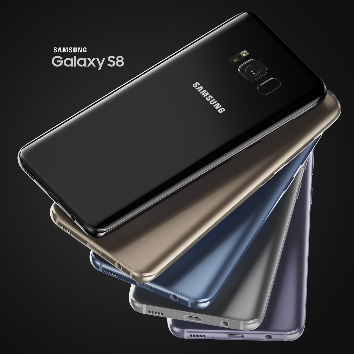 Samsung Galaxy S8 all colors 3D model | CGTrader
