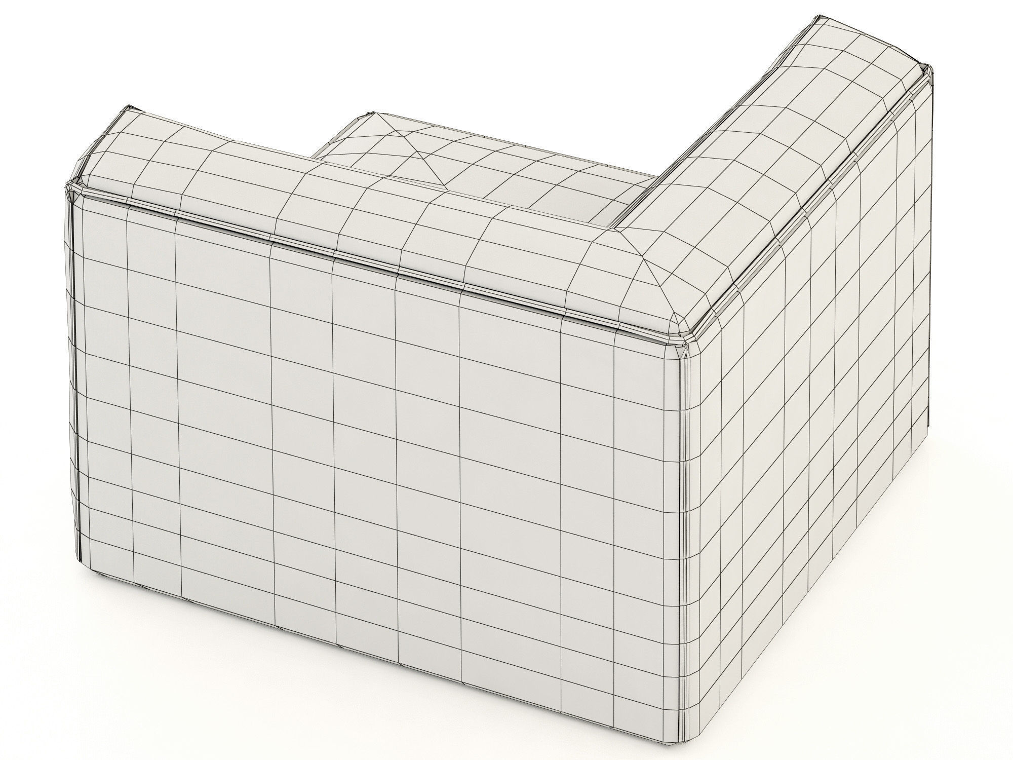 RH Modern Como Modular Corner Chair 3D model | CGTrader