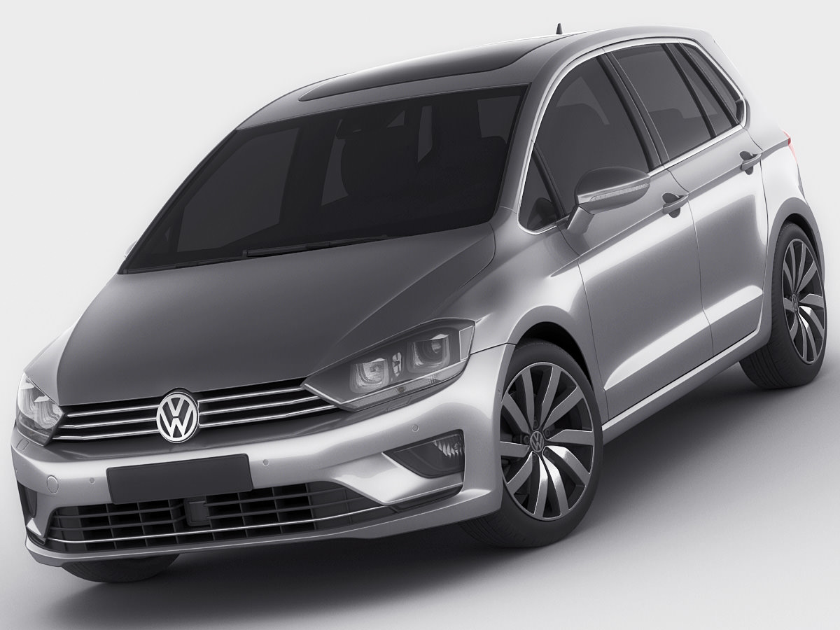 VW Golf Sportsvan 2014 3D model | CGTrader