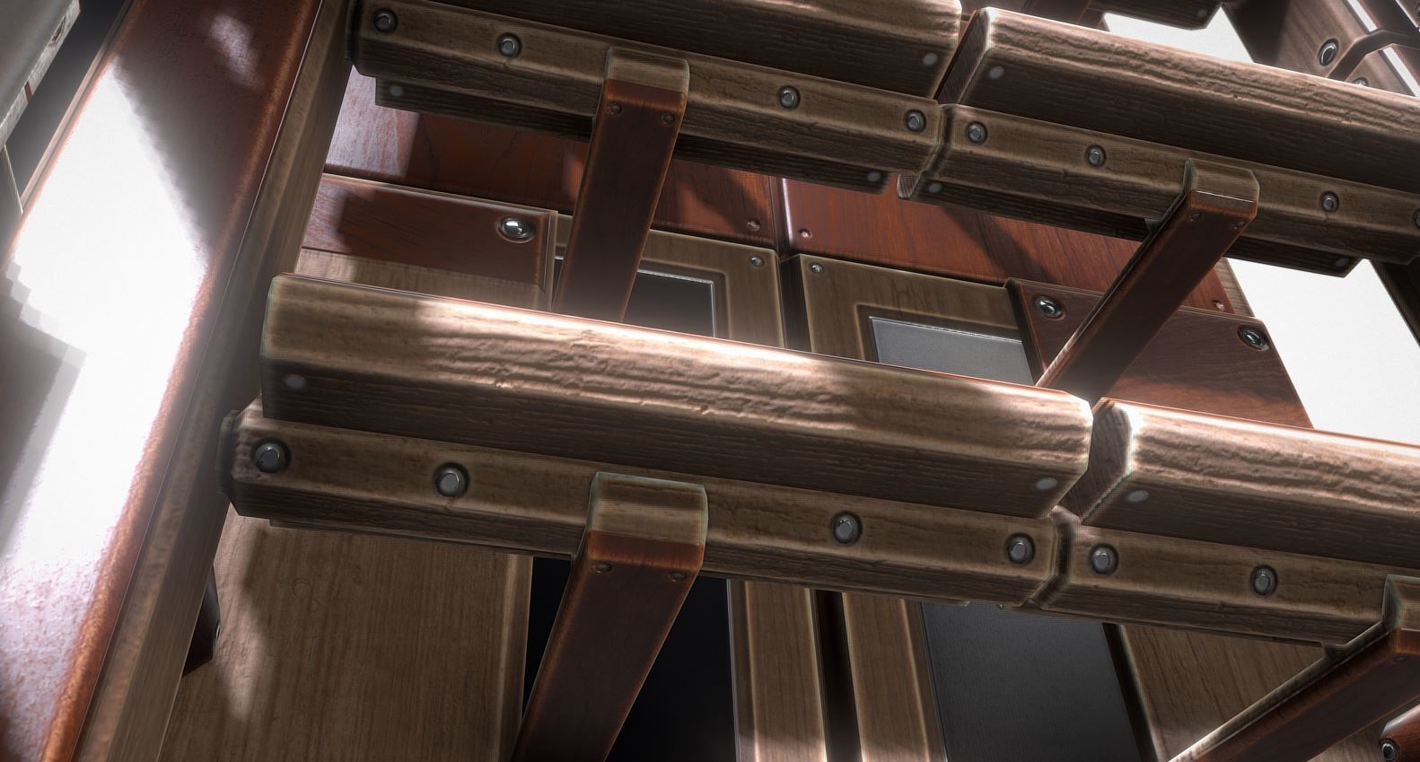 3D model Modular Wood Ladders and Stairs Pack VR / AR / low-poly | CGTrader