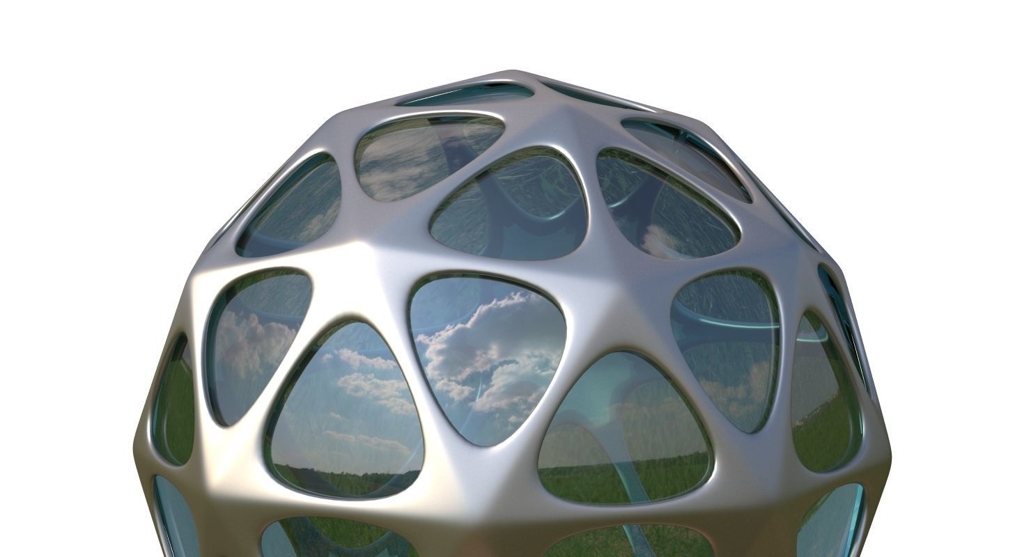 Geodesic Dome Building 1 3D model | CGTrader