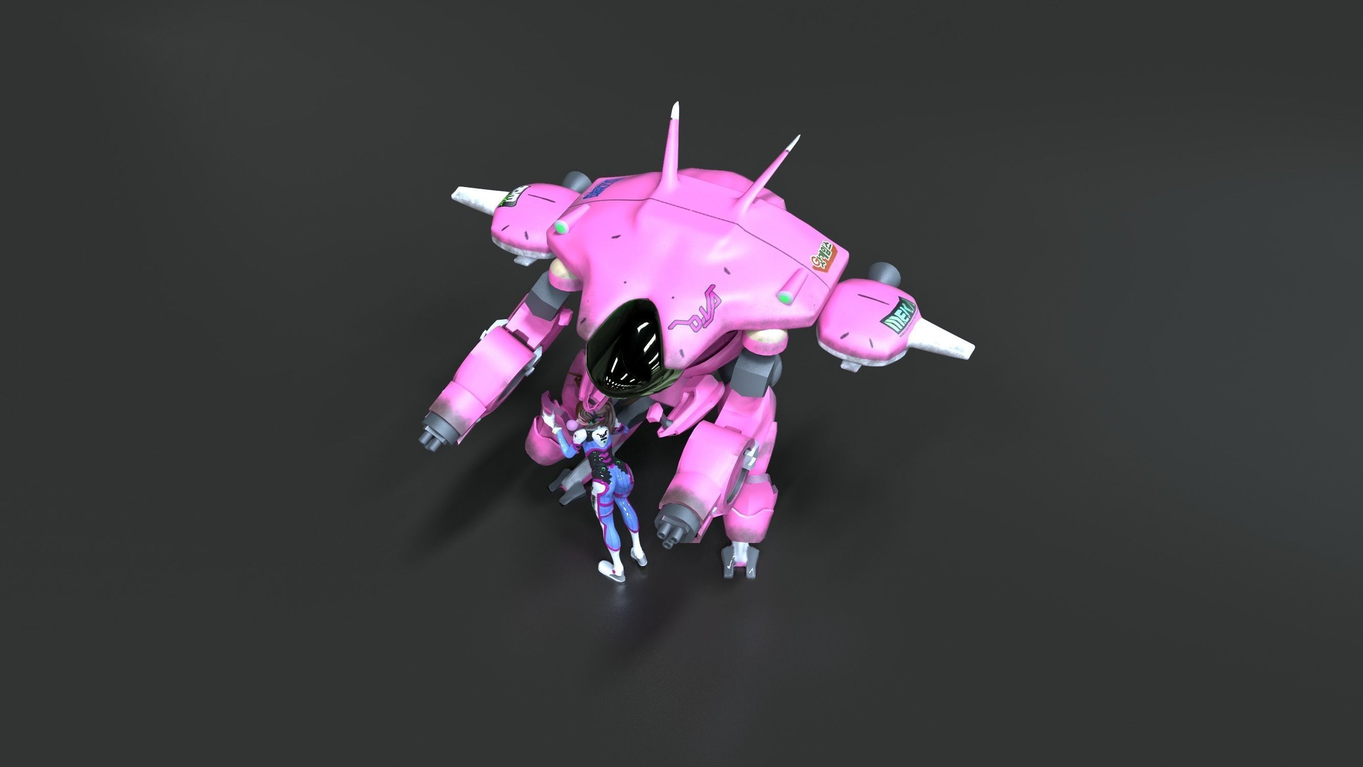 DVa and Meka 3D model 3D printable | CGTrader