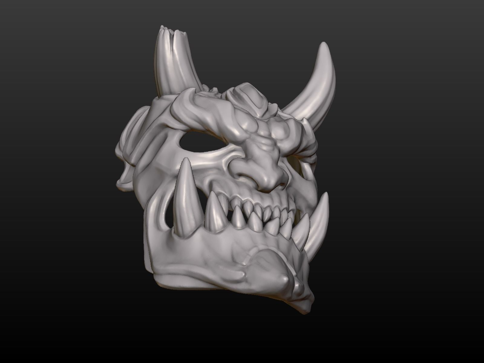 Demon Mask 2 3D model 3D printable | CGTrader