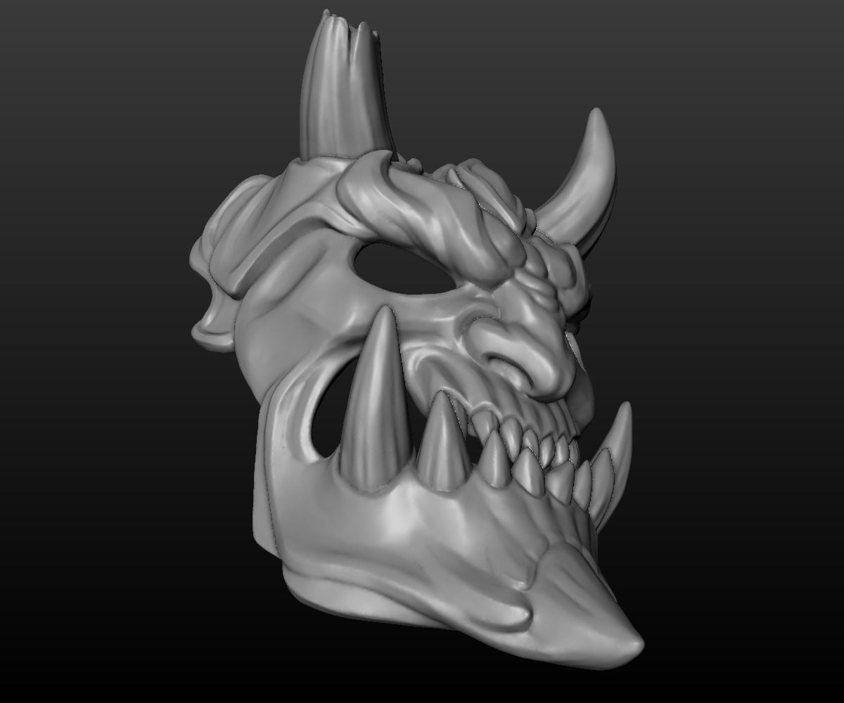 Demon Mask 2 3D model 3D printable | CGTrader