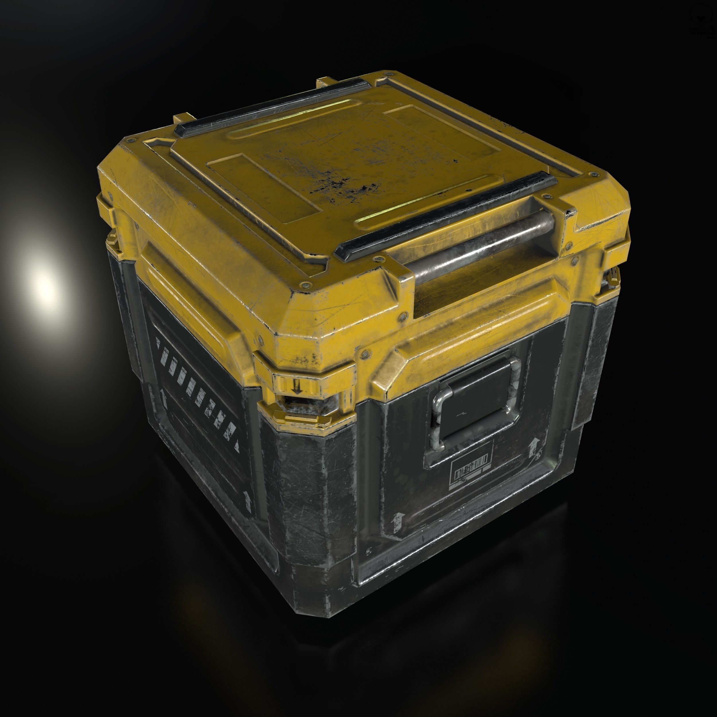 3D model Sci-Fi Industrial Crate Collection Game Ready PBR Textures VR / AR / low-poly rigged ...