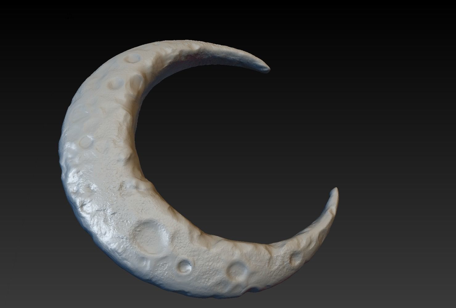 Crescent moon 3D model 3D printable | CGTrader
