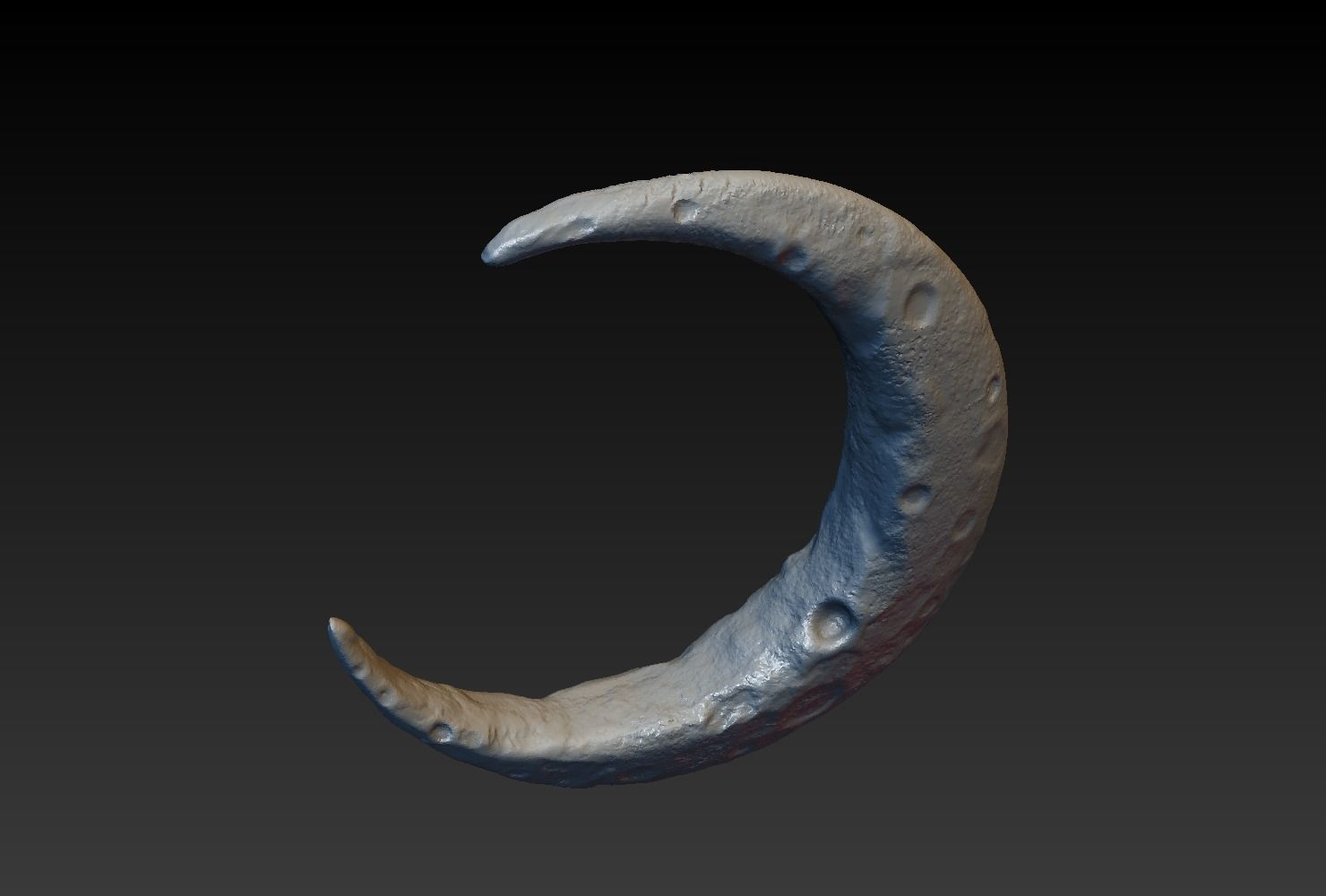 Crescent moon 3D model 3D printable | CGTrader