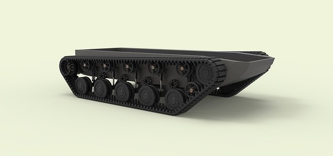 Rubber track chassis 3D model | CGTrader