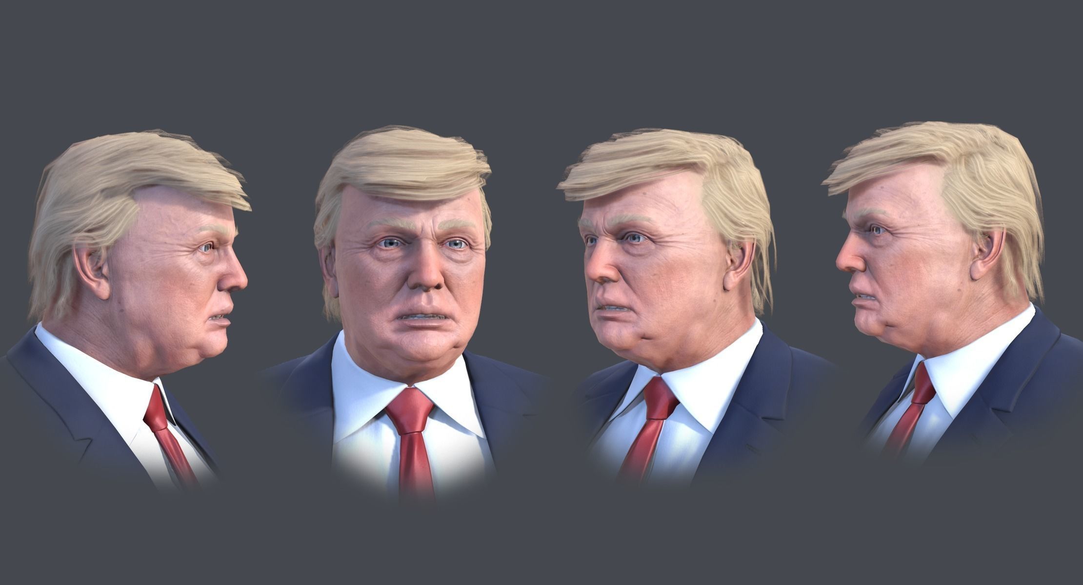 3D model Donald Trump rigged VR / AR / low-poly rigged | CGTrader