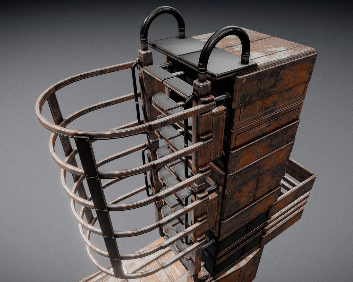 3D model Modular Ladders - Package - All Available PBR Textures VR / AR ...