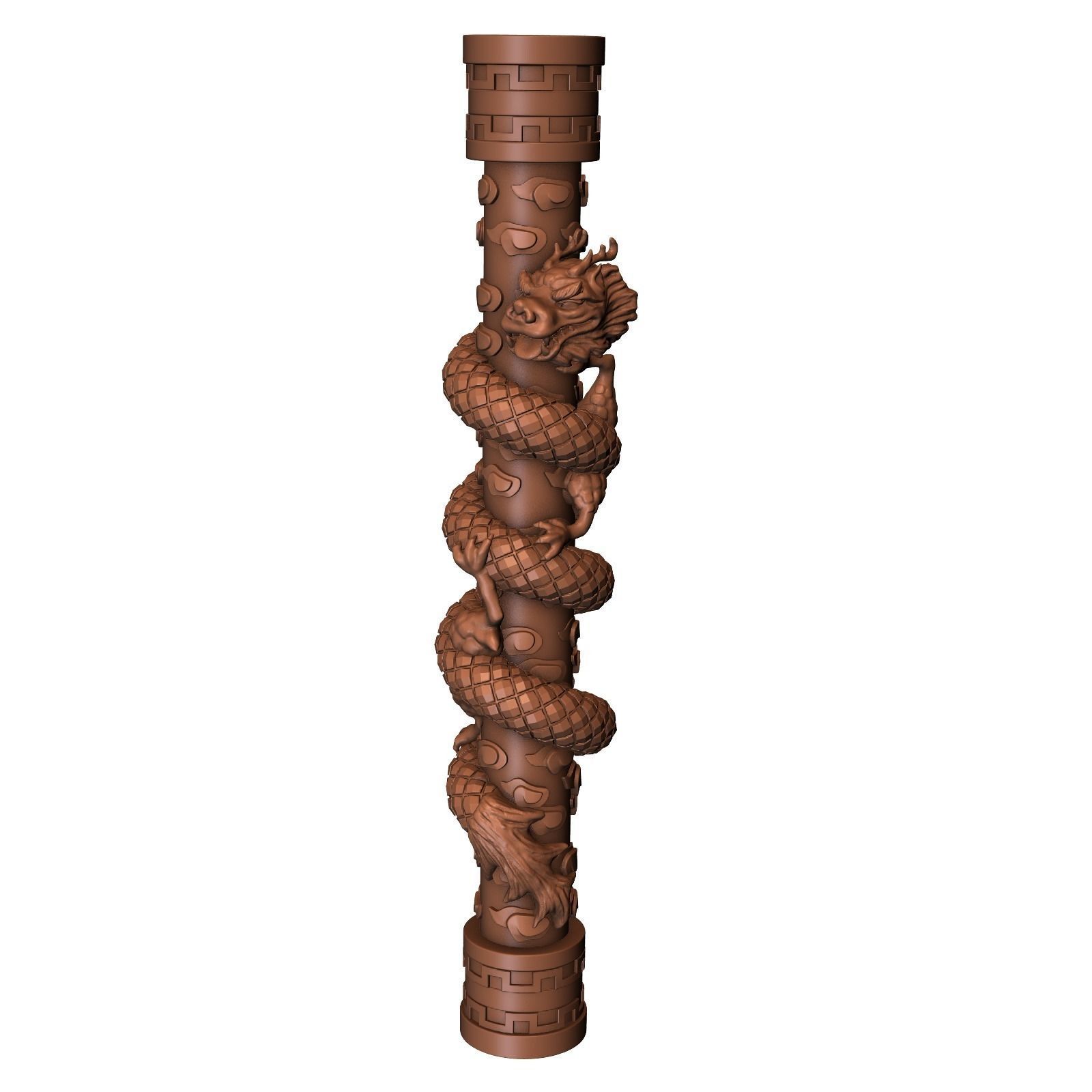 dragon column 3D model 3D printable | CGTrader