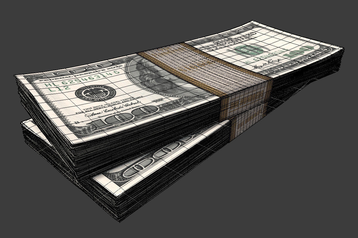 Dollar Stack 3D model | CGTrader