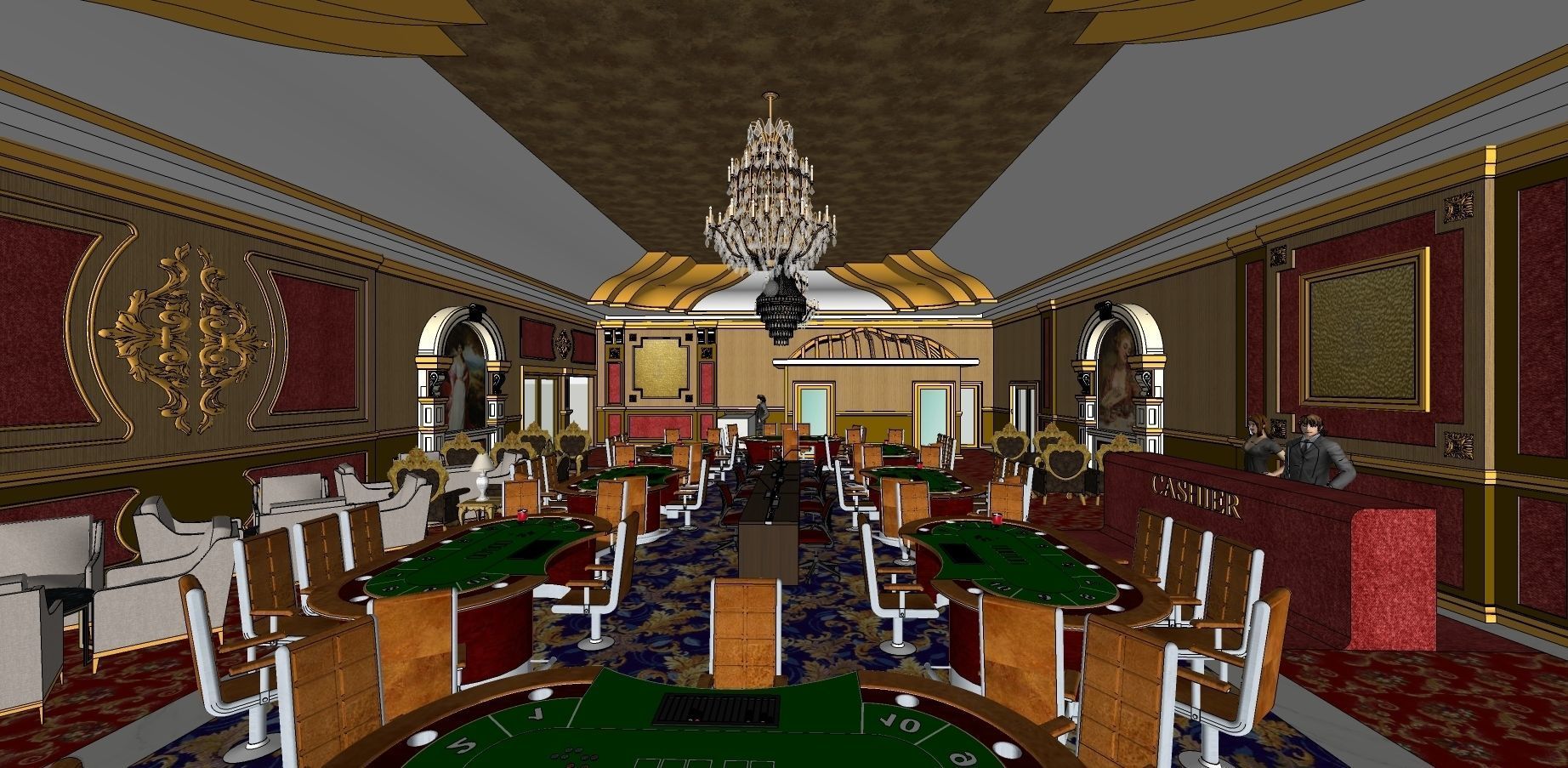 casino room in hotel 3D model | CGTrader