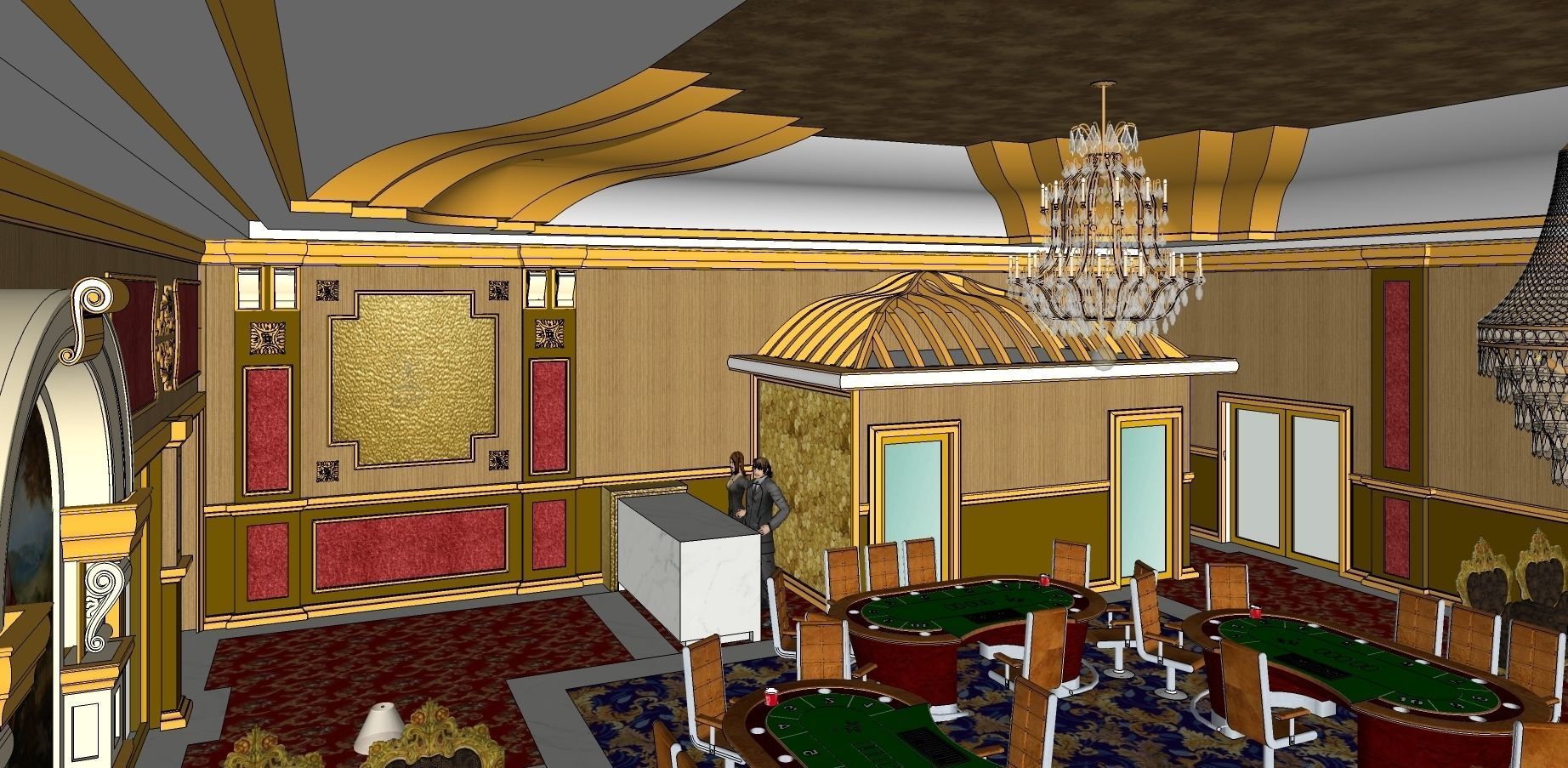 casino room in hotel 3D model | CGTrader
