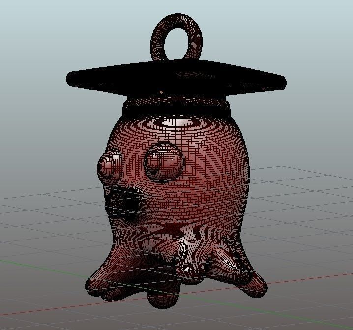 Graduation octopus keychain 3D model 3D printable | CGTrader