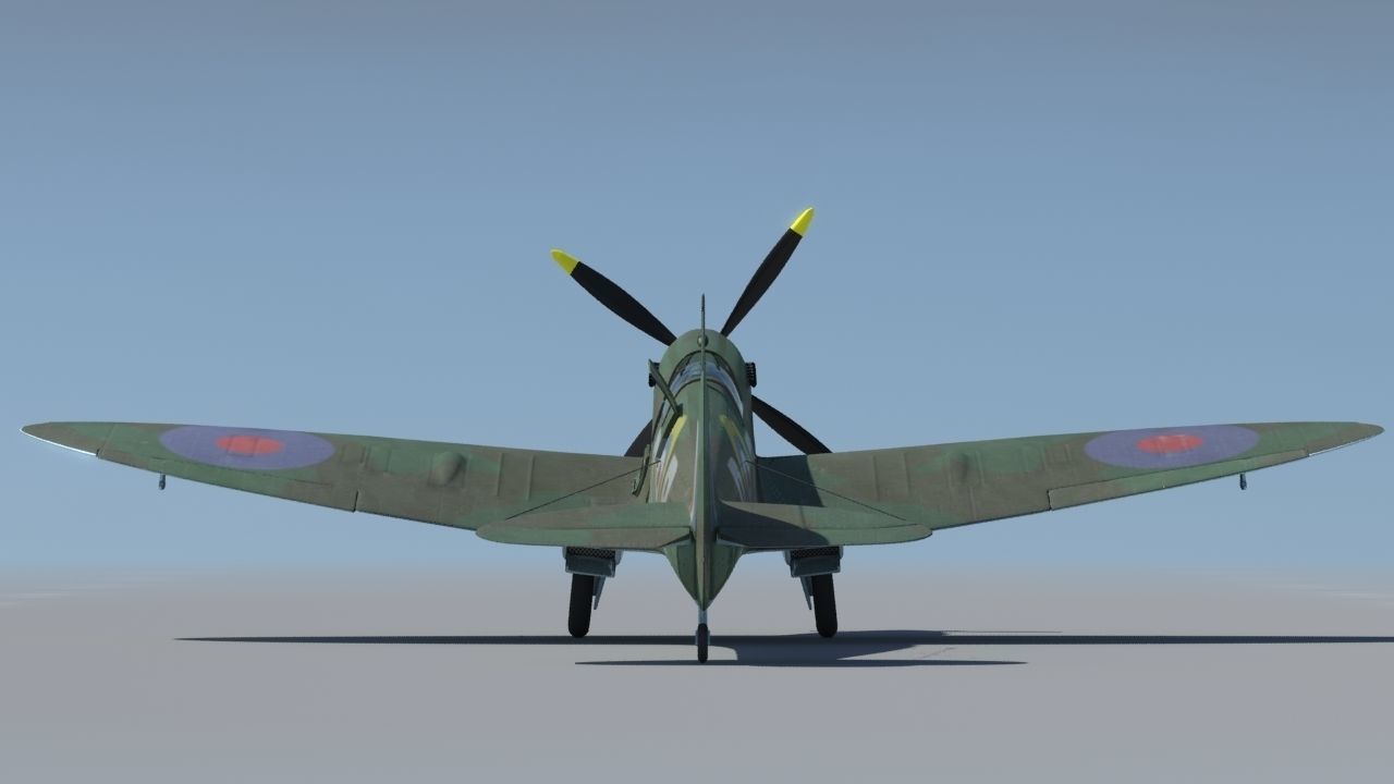 Spitfire 3D model animated rigged | CGTrader