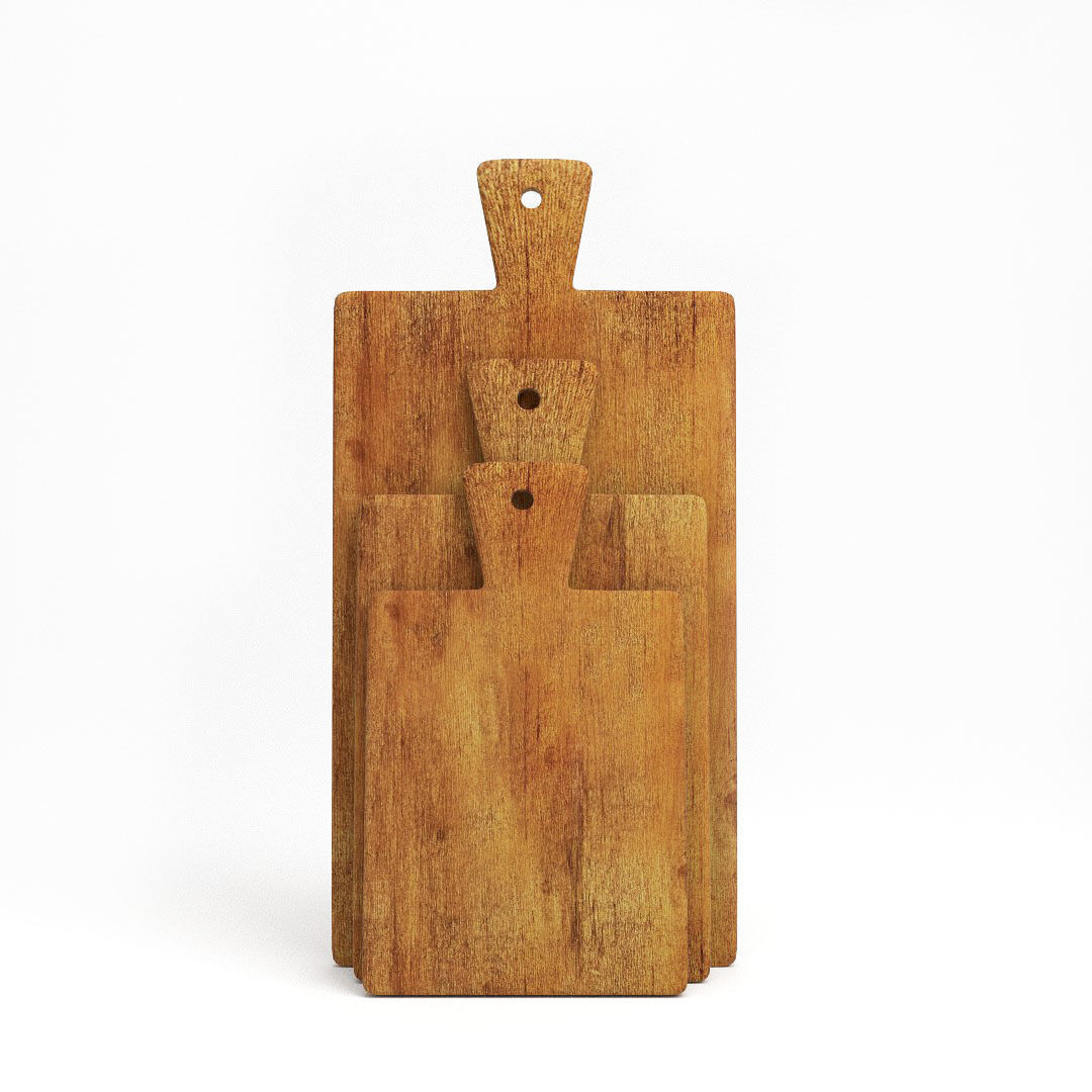 Wooden Cutting Board Collection - Set of 8 Different Models 3D model ...