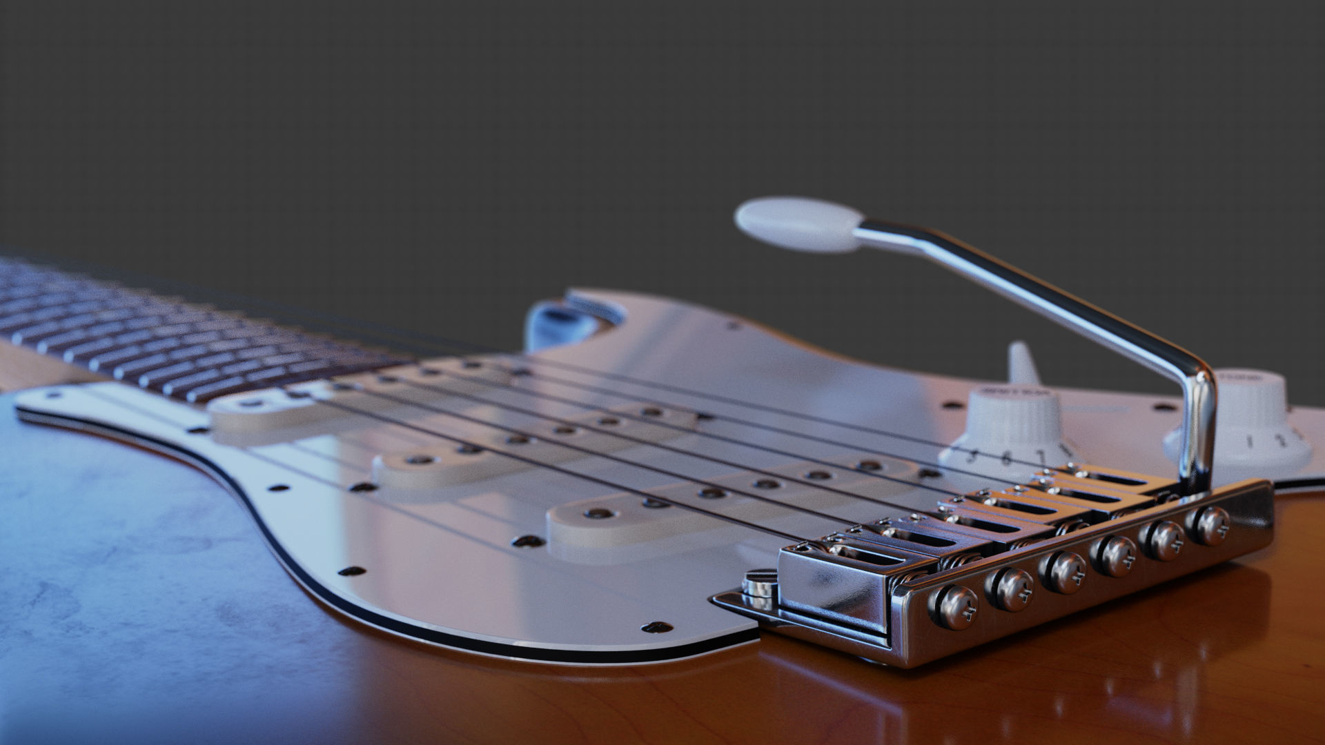Electric guitar free 3D model | CGTrader
