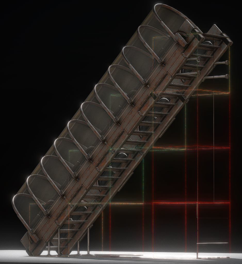3D model Futuristic Ladders and Stairs Set - All Available PBR Textures ...