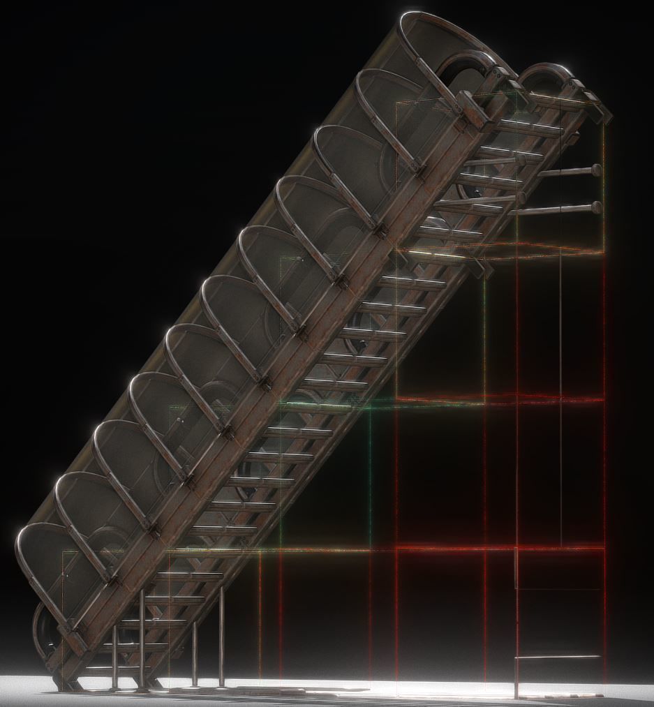 3D model Futuristic Ladders and Stairs Set - All Available PBR Textures ...