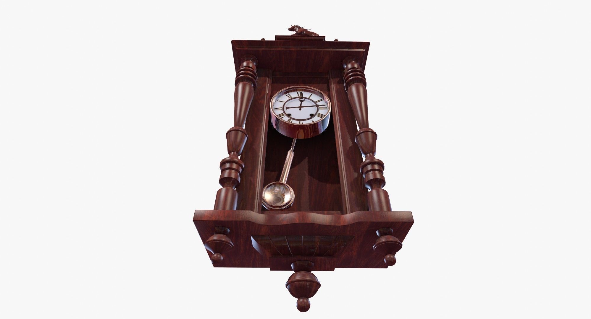 Pendulum Wall Clock 3D model animated rigged | CGTrader