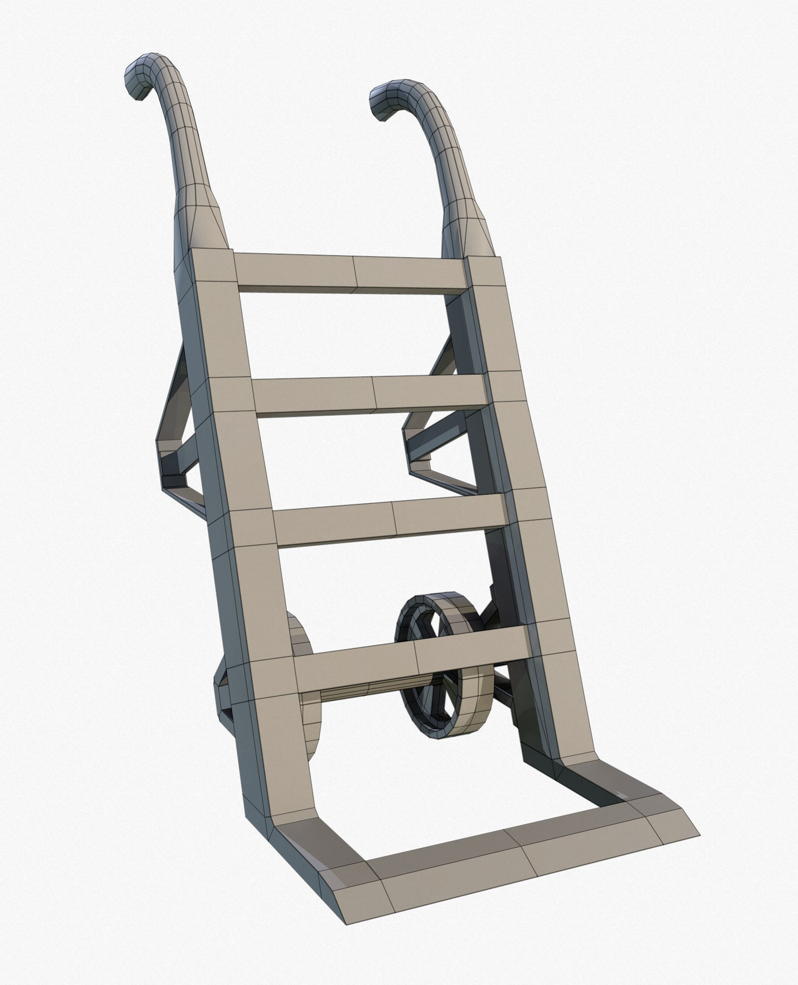 3D model Retro Dolly Game Ready PBR Textures Low Poly VR / AR / low ...