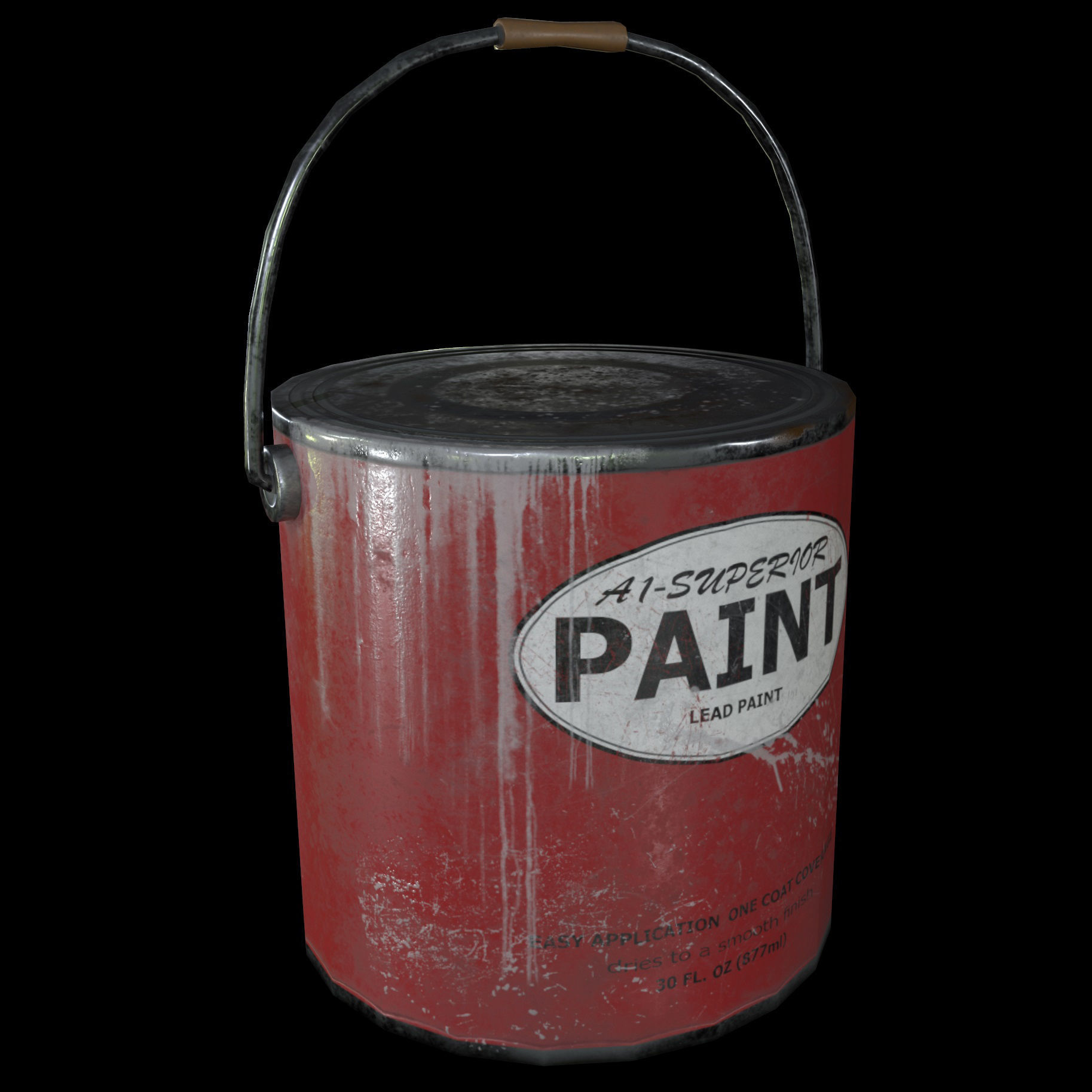 3D model Paint Can Vintage Game Ready PBR Textures 3D VR / AR / low ...
