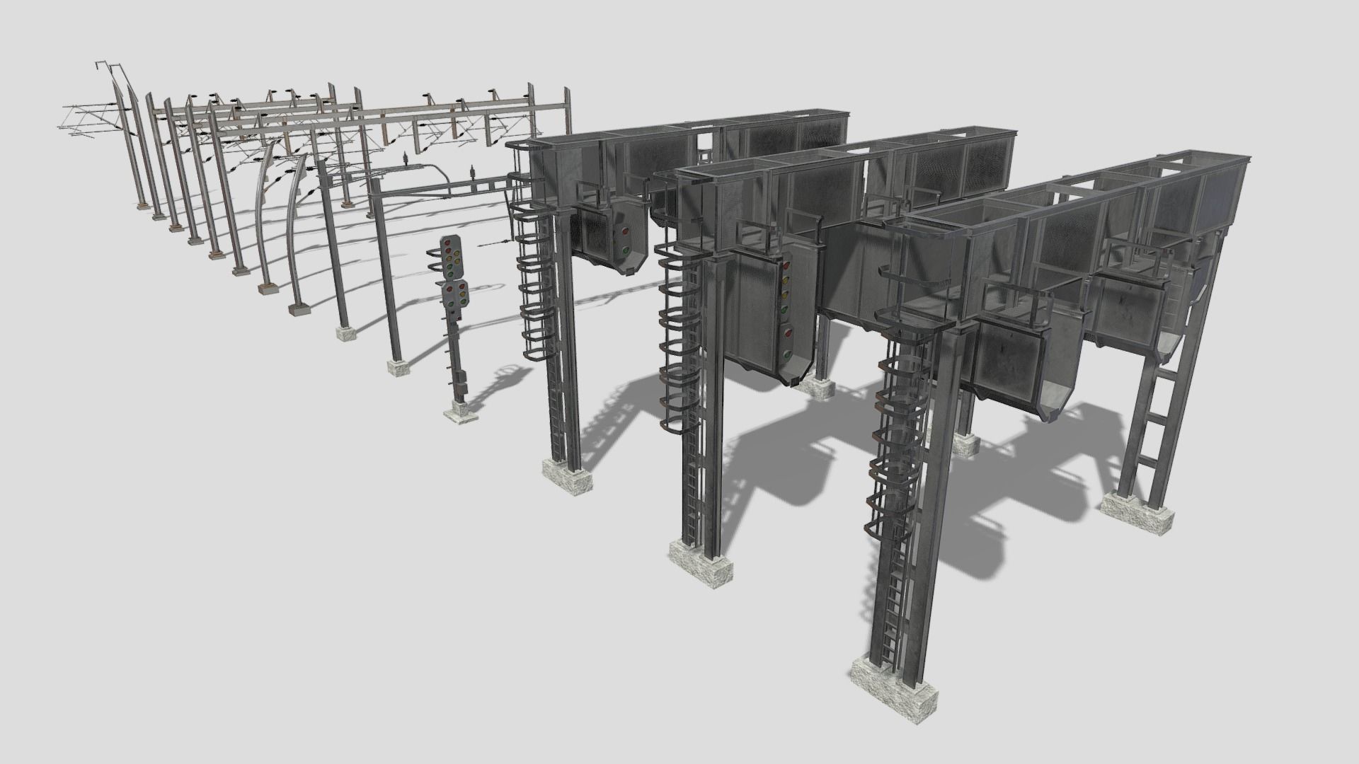 3D model Train Signals VR / AR / low-poly | CGTrader