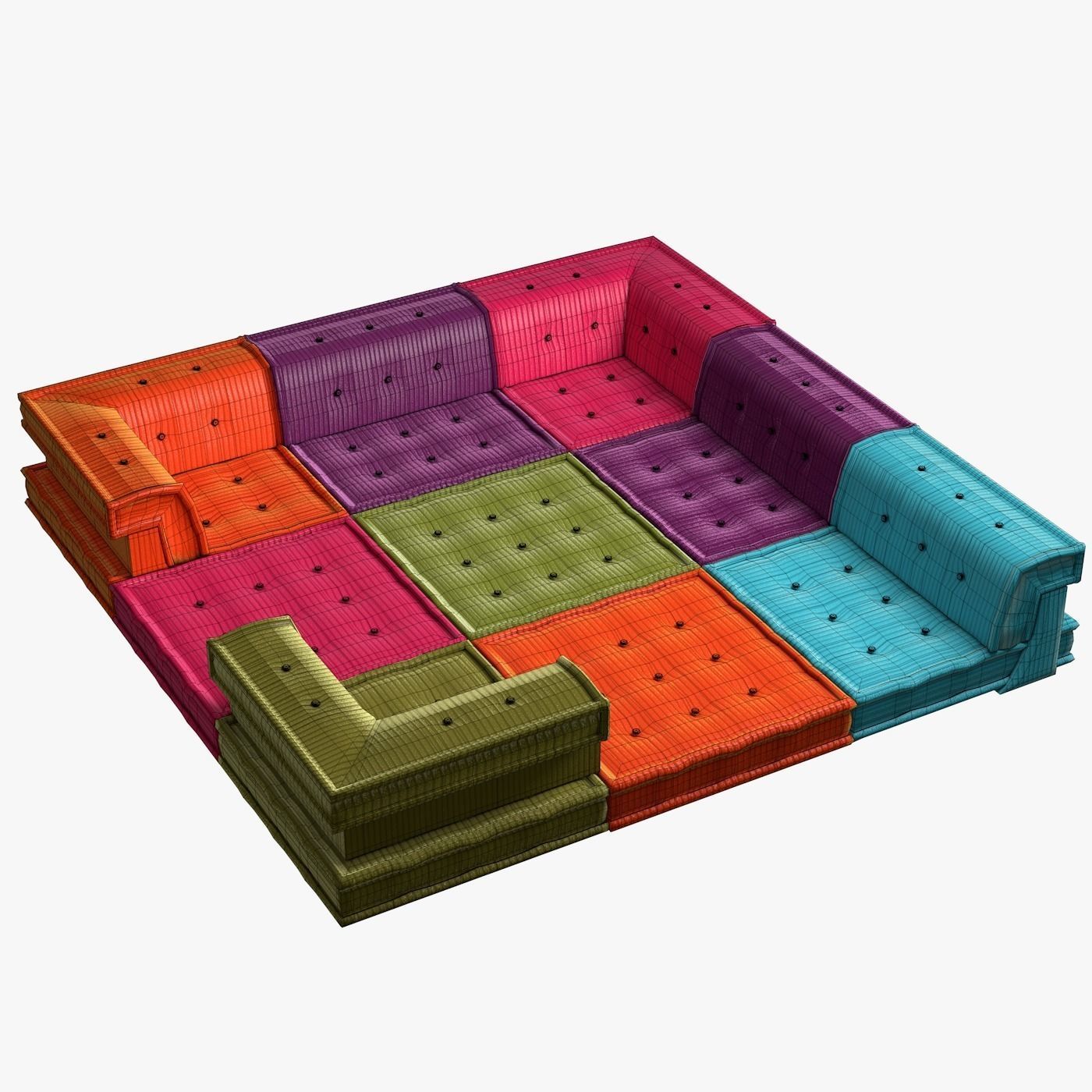 3D model Modular Sofa Mahjong VR / AR / low-poly | CGTrader