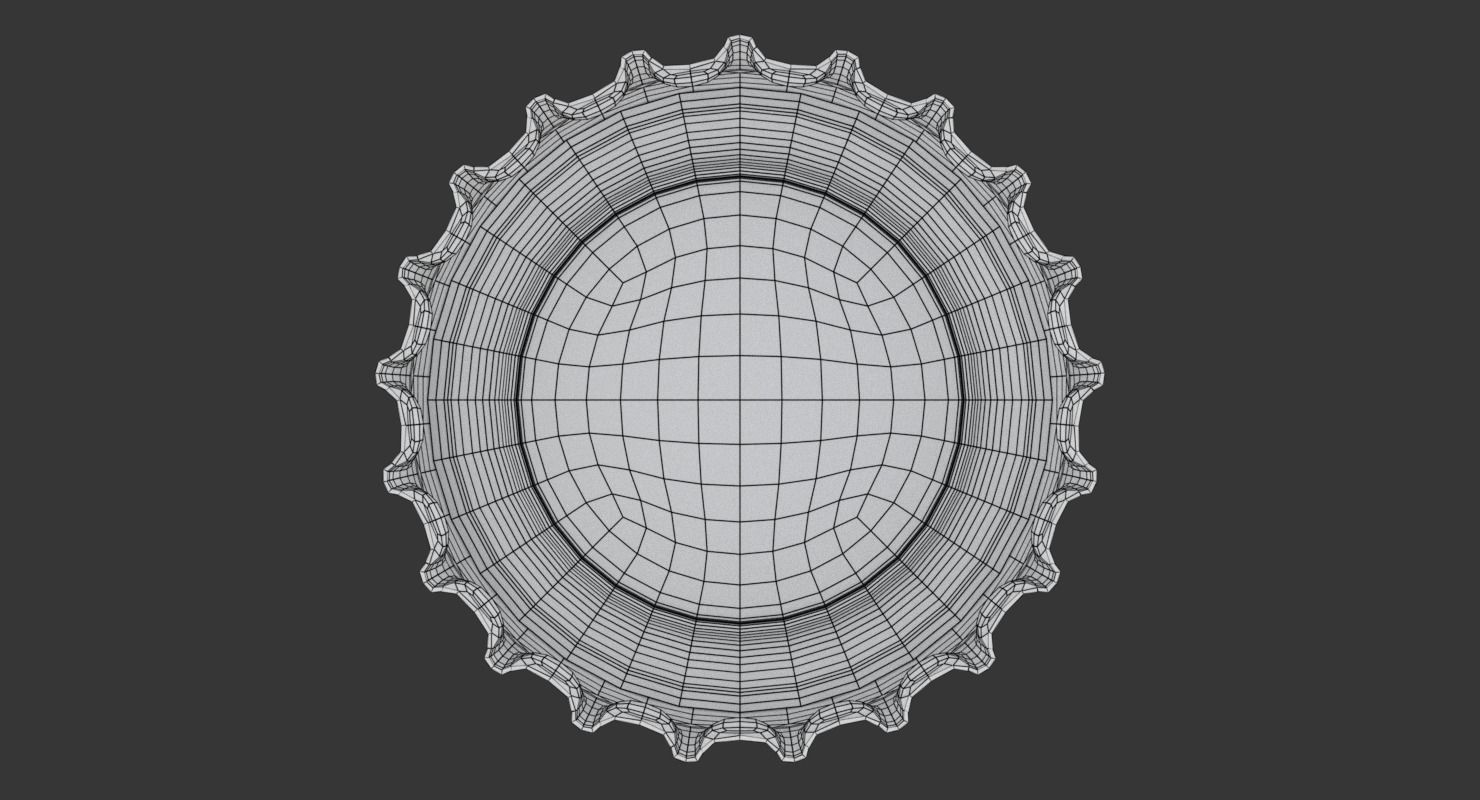 Red metal bottle cap 3D model | CGTrader