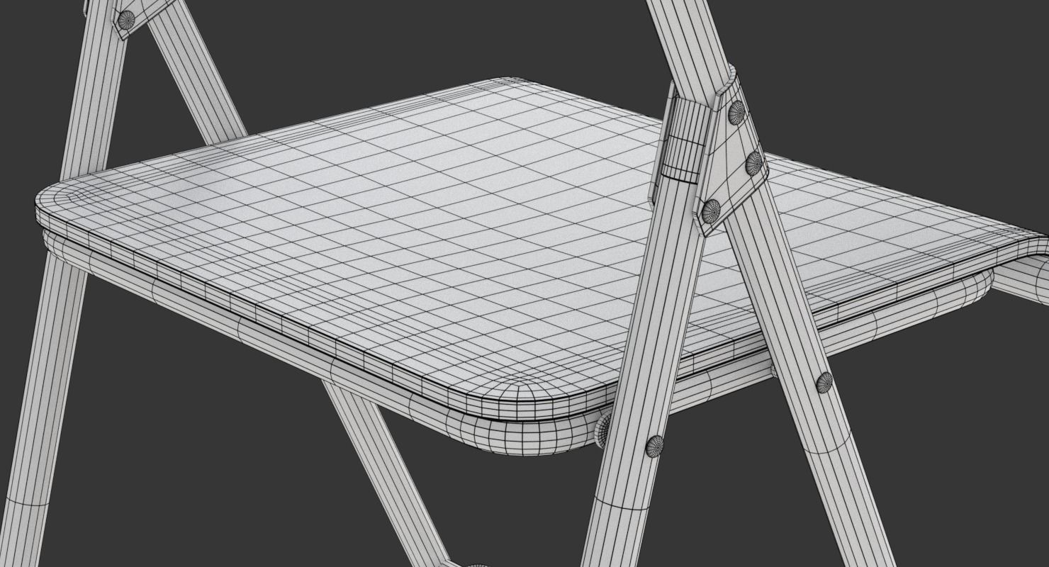 Wooden student chair with desk and armrest 3D model | CGTrader