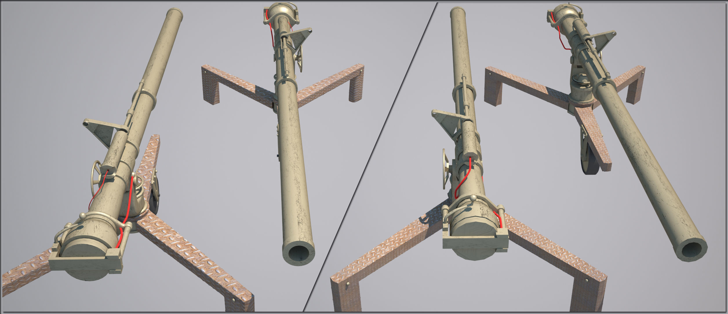 3D model 106mm M40 recoilless rifle VR / AR / low-poly | CGTrader