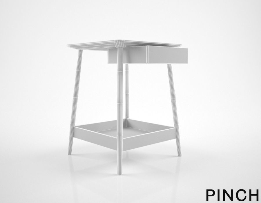 Pinch Harlosh bedside table 3D model | CGTrader