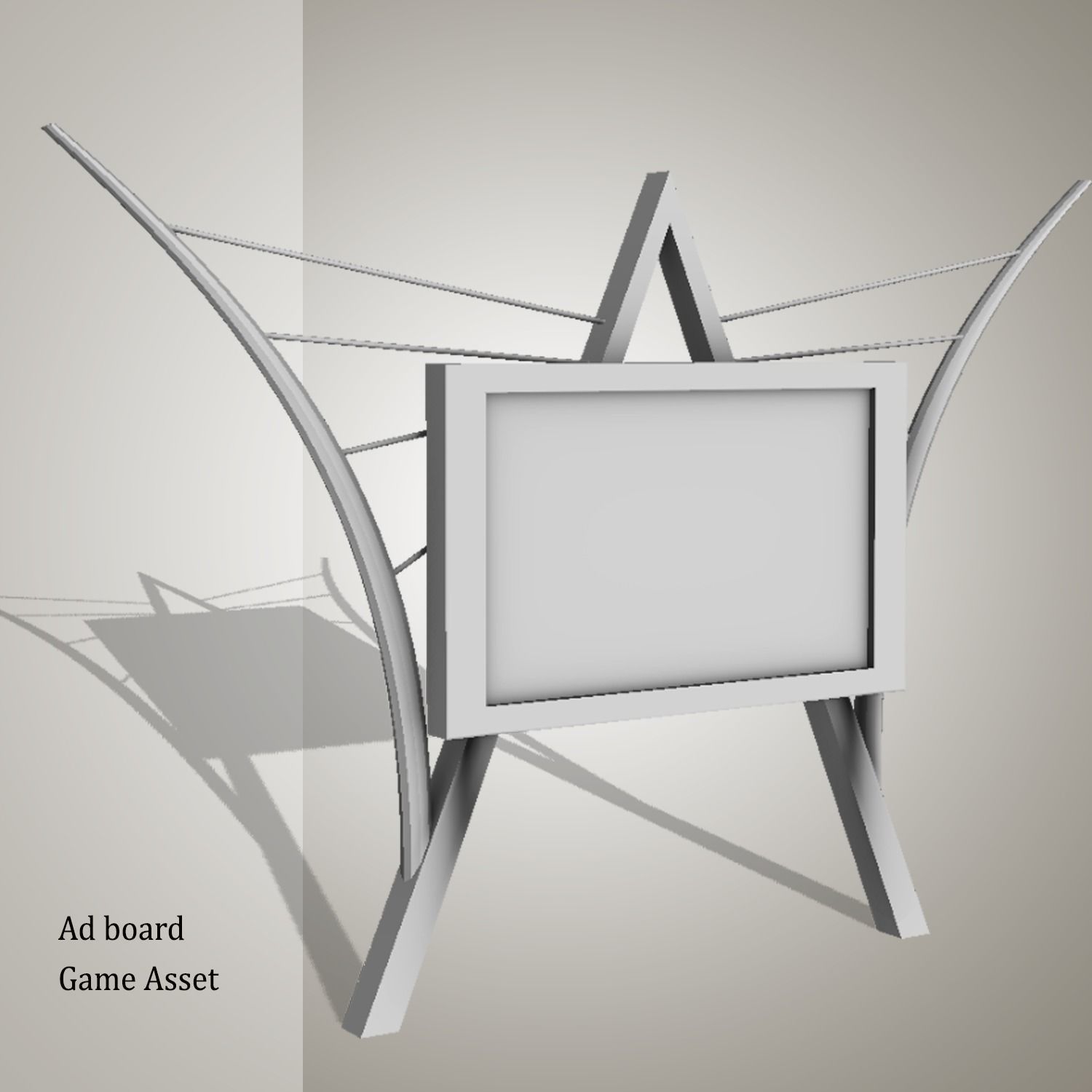 3D asset Ad board-V2 | CGTrader
