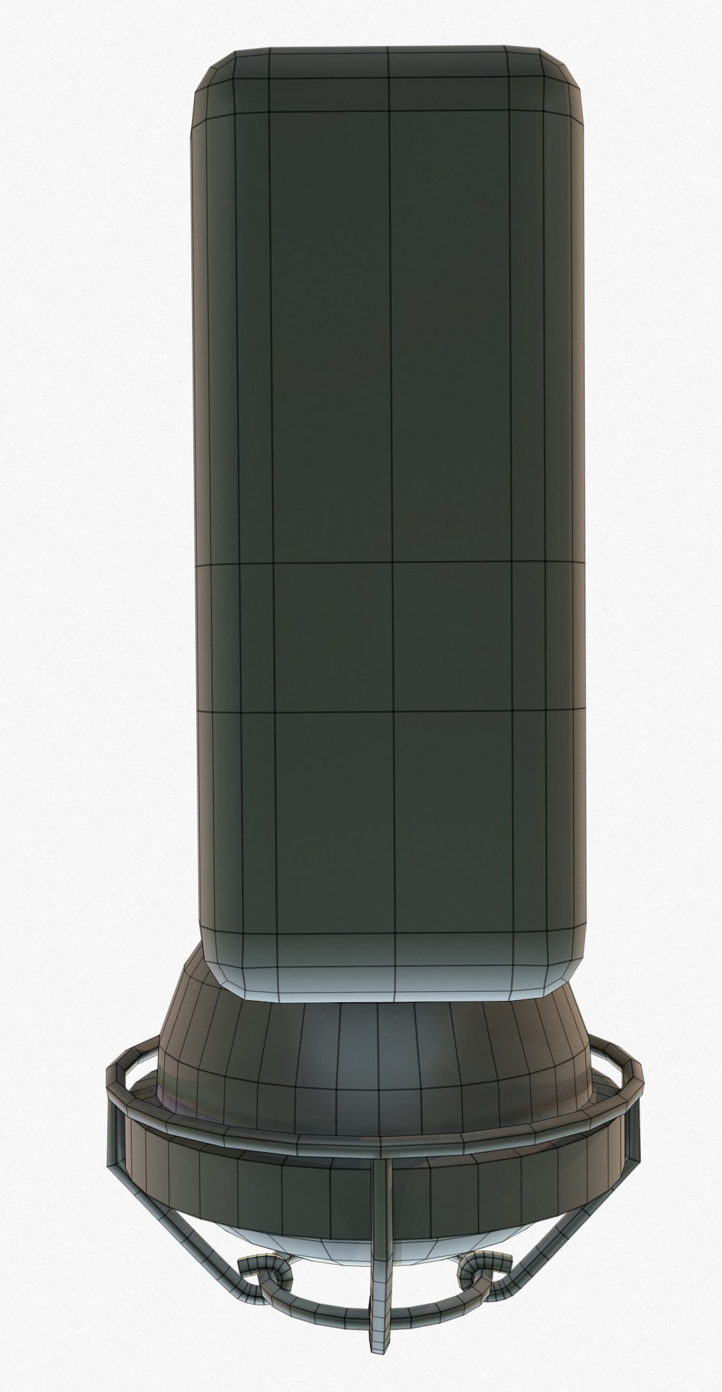 3D model Retro Flashlight Vintage Game Ready PBR Textures VR / AR / low ...